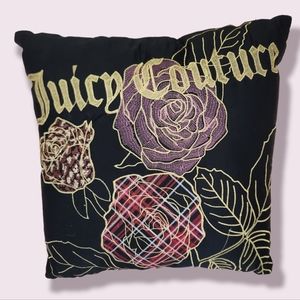 Juicy Couture | Bedding | Y2k Juicy Couture Floral Embroidered Pillow ...